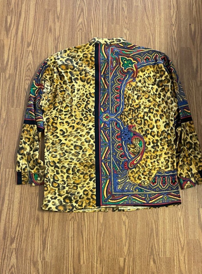Vintage Versace Animal Print Shirt | eBay