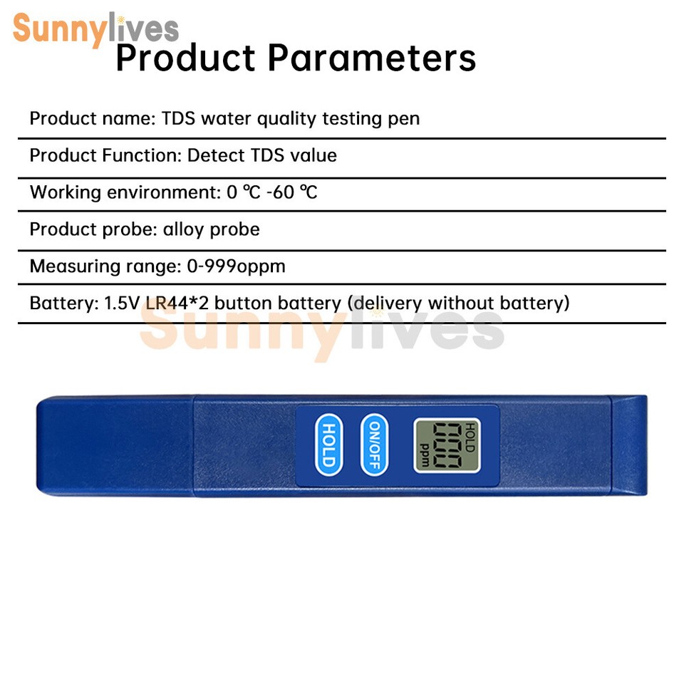 Portable TDS Meter Test Water Quality Test Pen LCD Display TDS Tester 0 ...