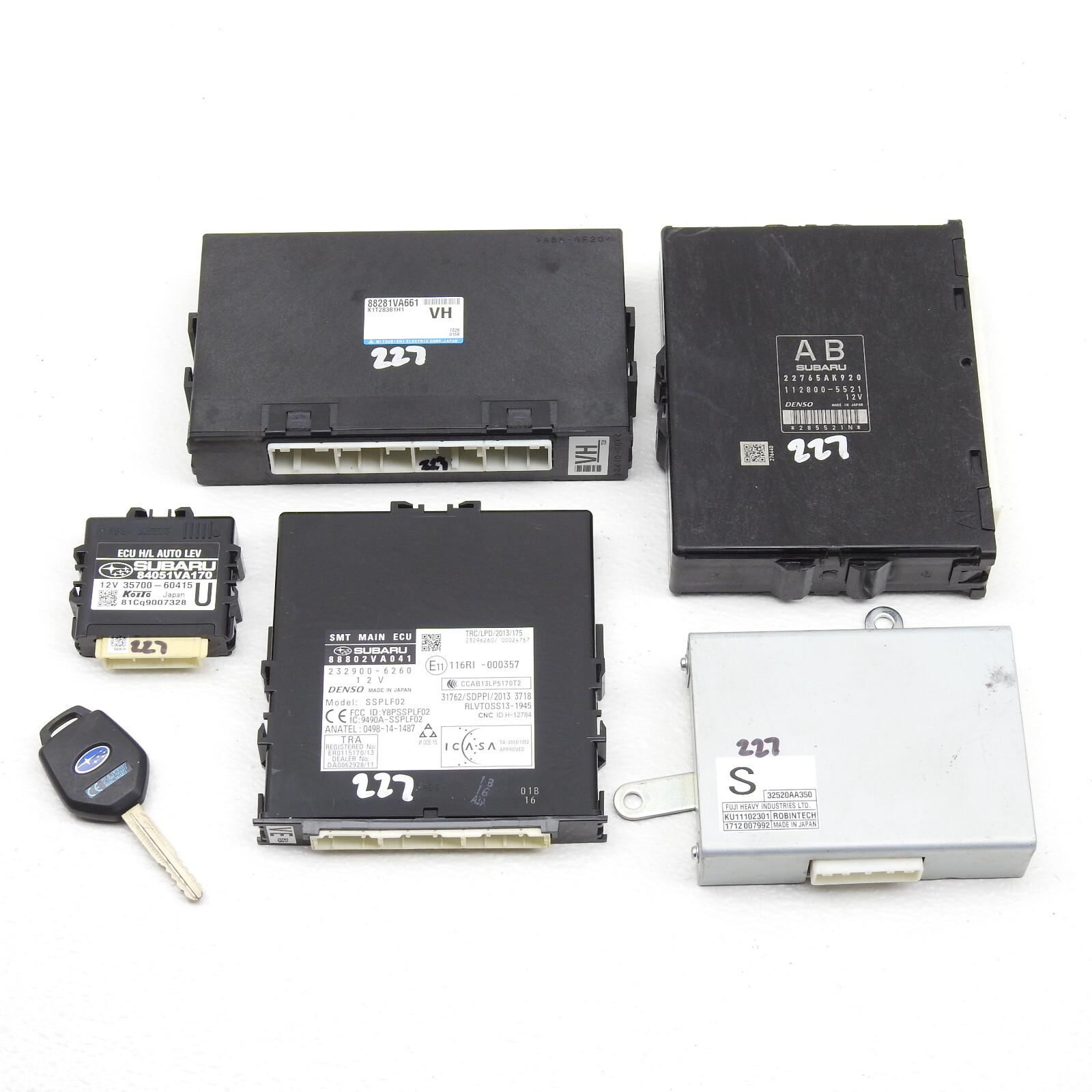 2015-2019 Subaru Impreza Wrx Sti 2.5L 6 Spd ECU DCCD BCM Computer Key ...