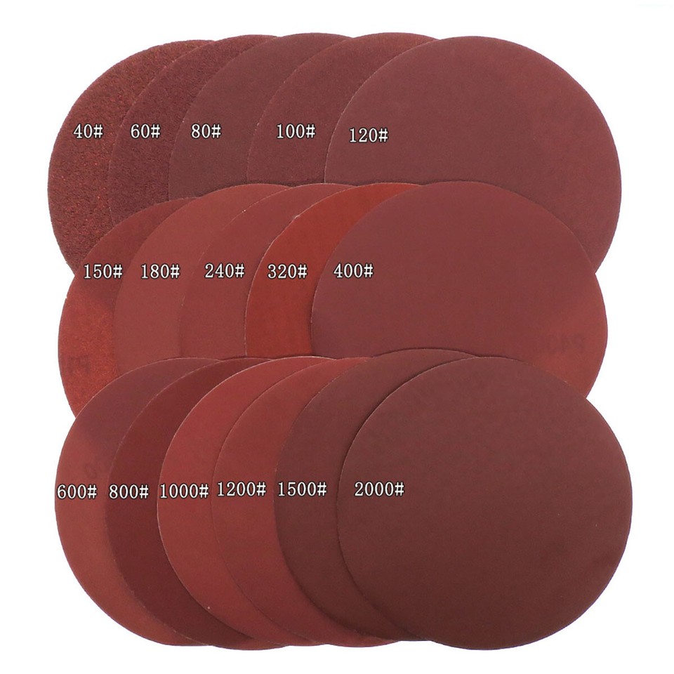 100PCS 6" Sanding Discs 40-2000 Grit Hook Loop DA Sander Orbital ...