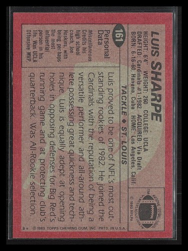 Luis Sharpe 1983 Topps #161 St. Louis Cardinals Rookie | eBay