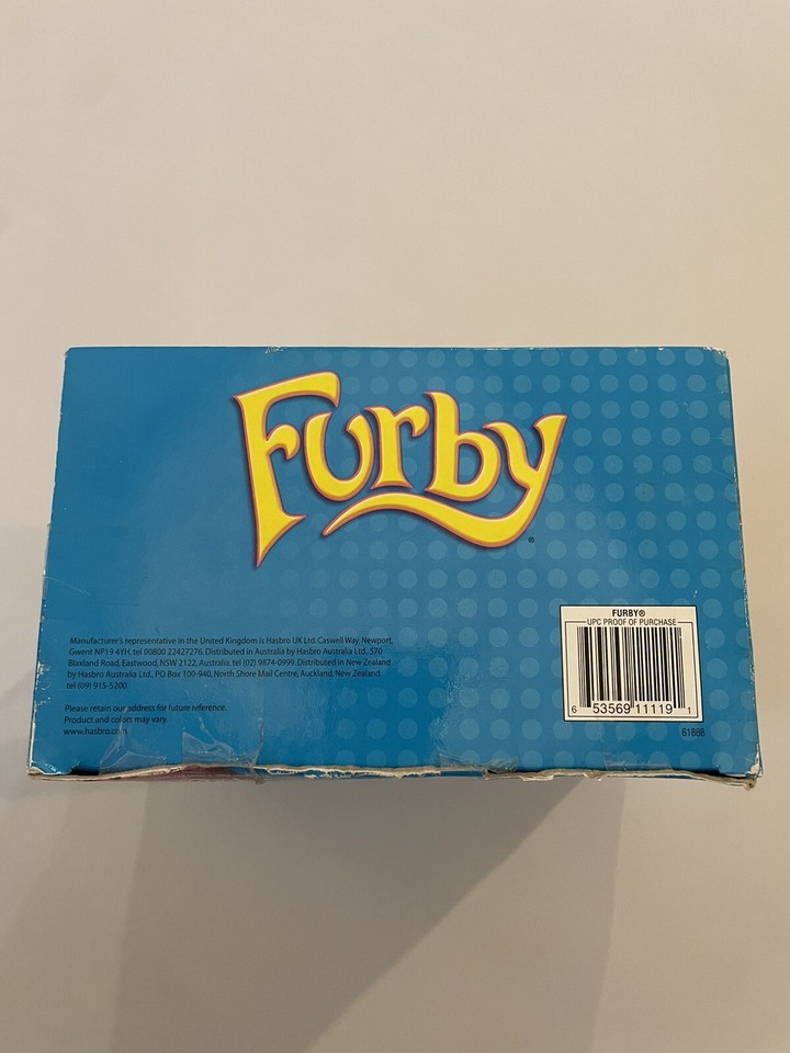 Furby Strawberry Swirl Emoto-tronic 2005 Blue Eyes Tiger Hasboro Big ...