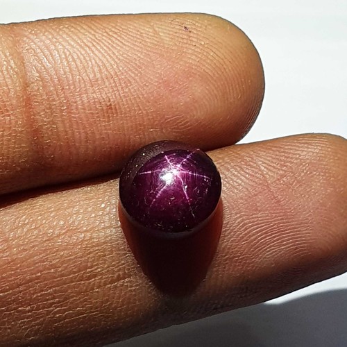 Natural Ruby Star 10mm Round Cabochon Untreated Loose Gemstone Lot 7.05 ...