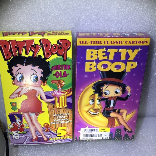 Betty Boop Vintage VHS Movie Lot Cartoon Betty In Blunderland + Vol 2 1 ...