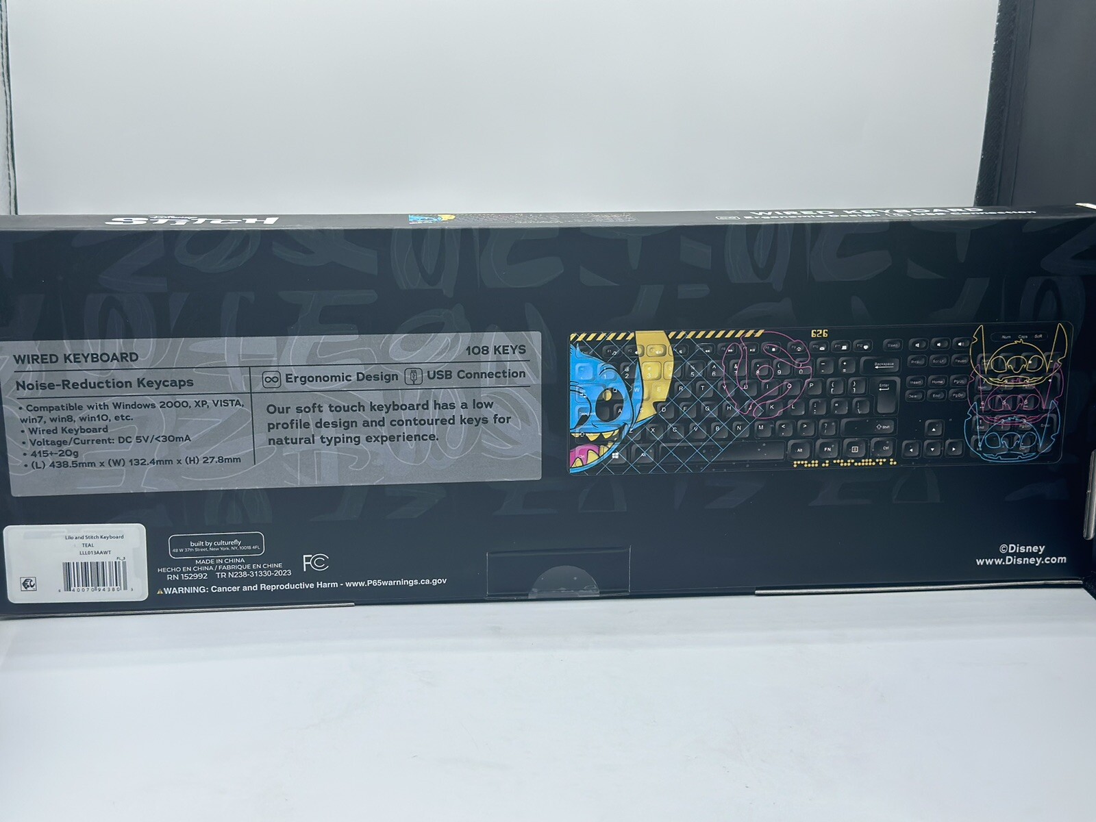 Culturefly Disney Stitch Wired Keyboard- for sale online | eBay