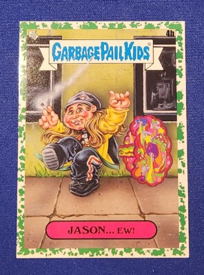 2023 GARBAGE PAIL KIDS GPK X VIEW ASKEW GREEN PARALLEL JASON...EW! 4b ...