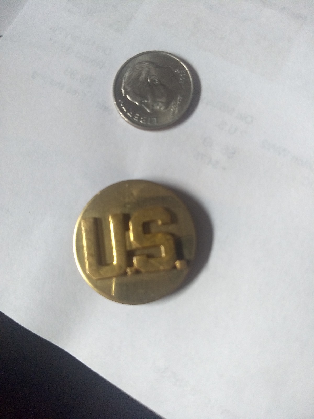 U.S. Army Pin Back Lapel 1 Button Gold Tone Metal United States ...