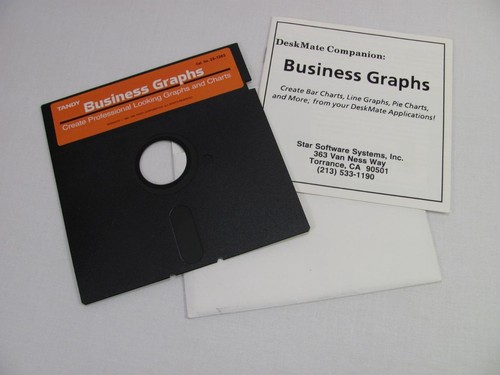 TANDY DESKMATE COMPANION BUSINESS GRAPHS SOFTWARE FLOPPY DISC CAT NO ...