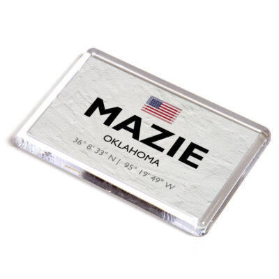 FRIDGE MAGNET - Mazie - Oklahoma - USA - Lat/Long | eBay UK