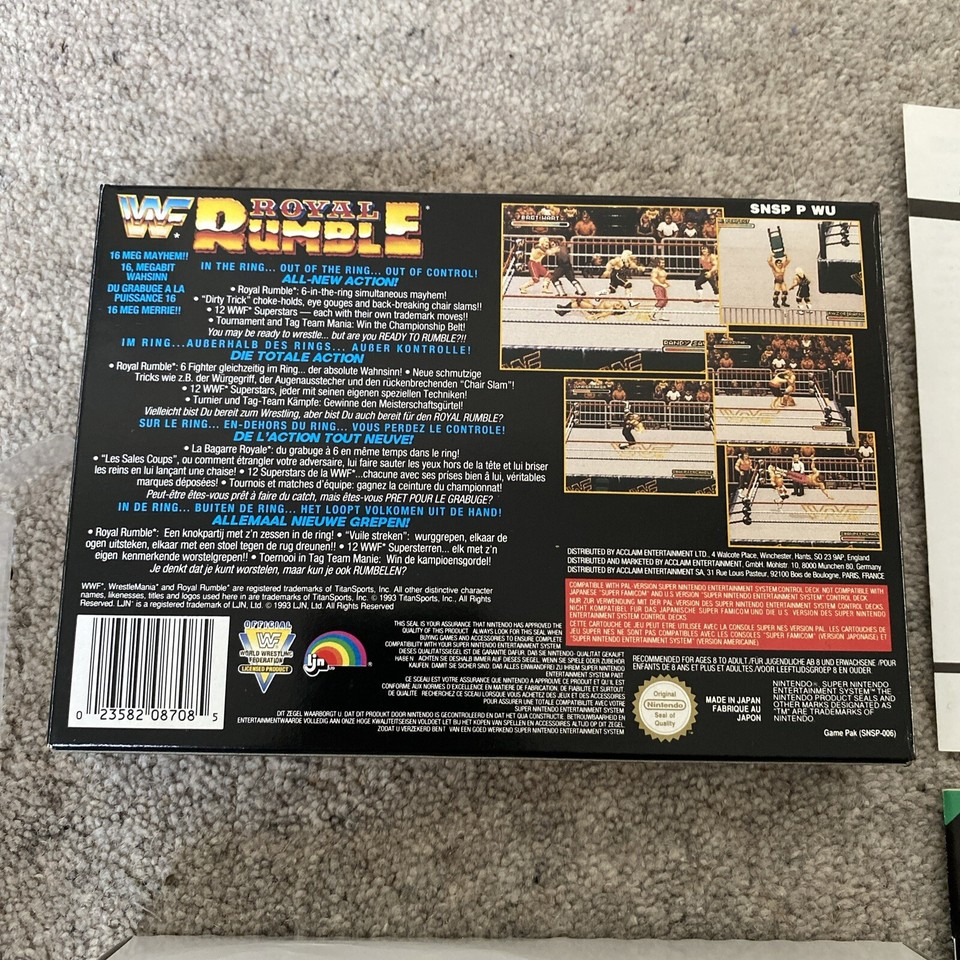 Snes ~ WWF Royal Rumble Mint Boxed ~ Super Nintendo Vintage Orginal | eBay
