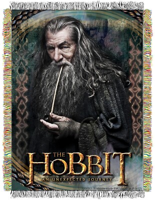 The Hobbit Shire Pipe Woven Tapestry Throw Blanket 48 x 60 The Lord of ...