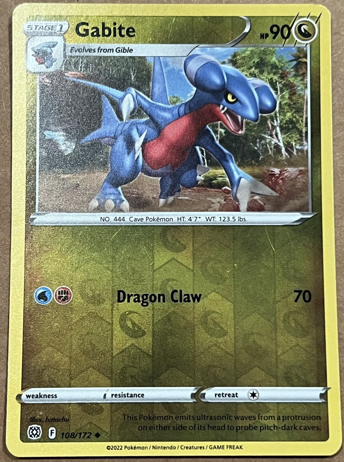 Gabite 108/172 Reverse Holo Pokemon TCG: Brilliant Stars Near Mint | eBay