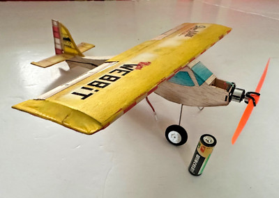 Steve Webb Models WEBBIT Wingspan 290mm Balsa Wooded Model Plane Kit ...