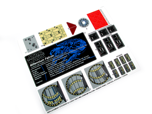 CUSTOM STICKERS for STAR WARS Set 75192 Millennium Falcon ,MODELS ...