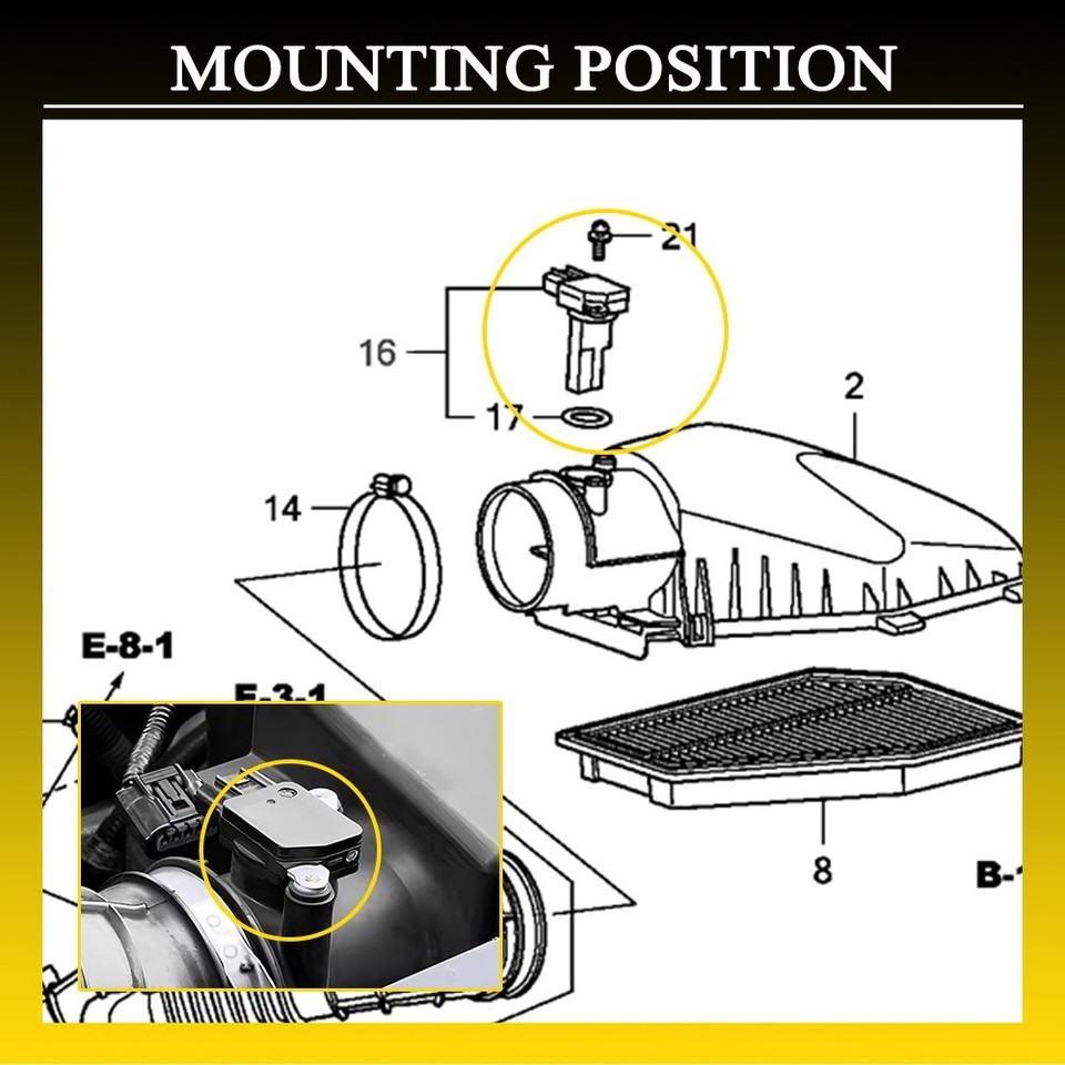 OEM MAF Mass Air Flow Sensor 37980-RTA-003 for 06-11 Honda Civic CR-V ...