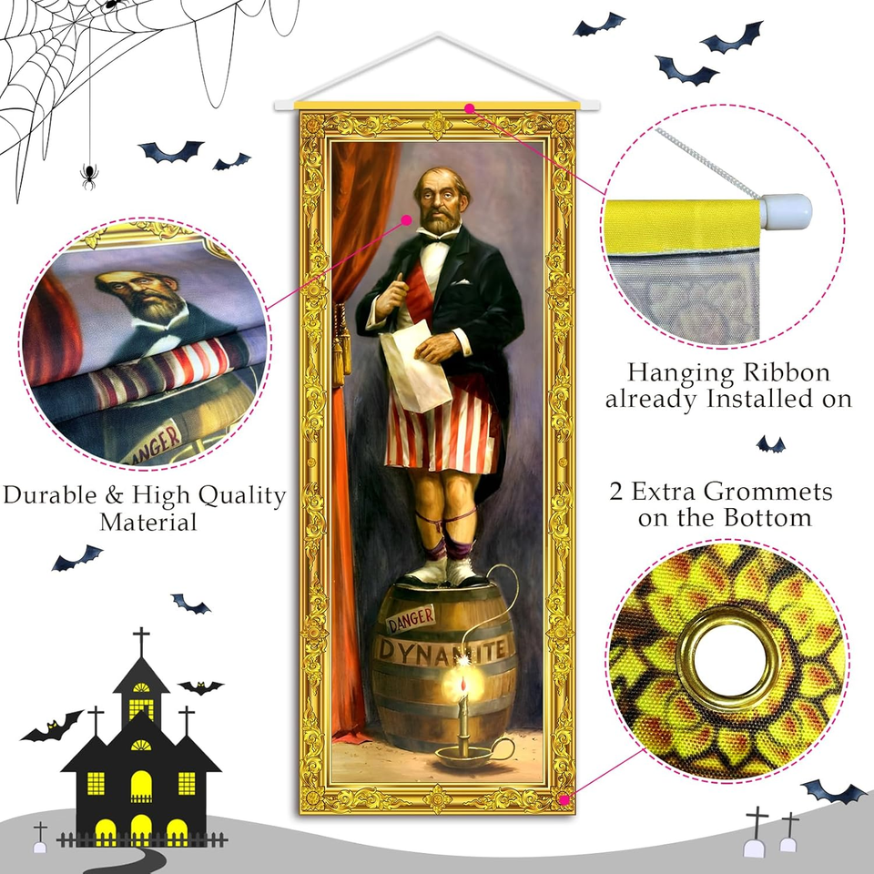 Halloween Haunted Mansion Portraits 4PCS Vintage Wall Decor Poster ...