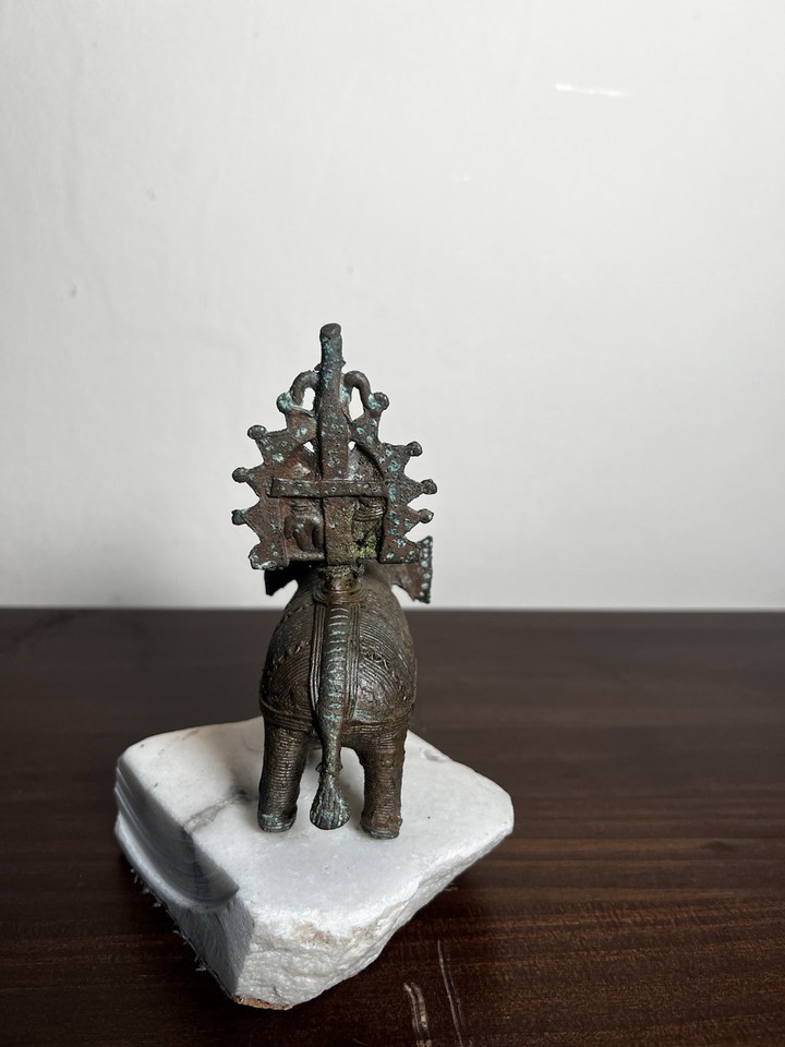 Vintage East India Dokra Cast Brass Figure on Elephant | eBay UK