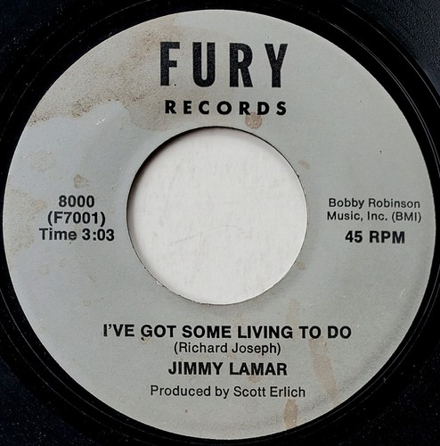Jimmy Lamar 45 I've Got Some Living to Do - Unknown Private Soul Funk ...