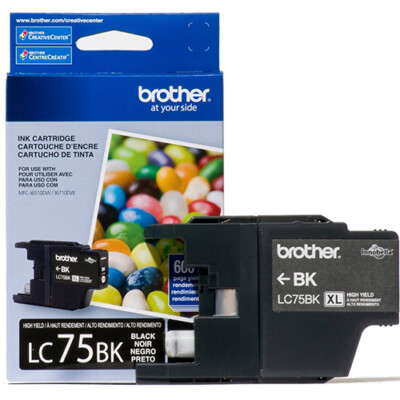 Brother MFC-J6710DW (LC75BK) Black High Yield Ink Cartridge (600 Yield ...