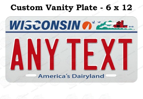 Wisconsin State 90's Vintage License Plate Custom Fit Car Tag ATV Bike ...