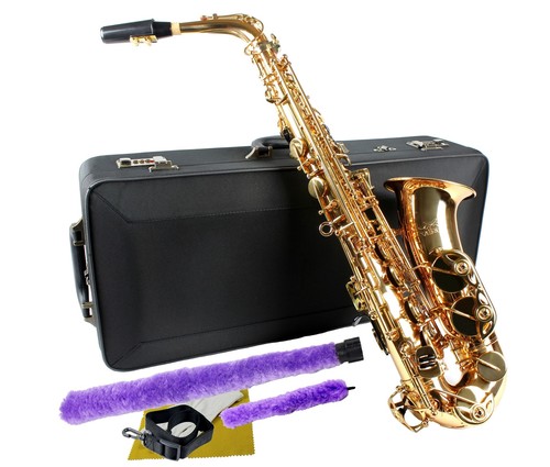Professional ALTO SAXOPHONE Eb Sax 875 Model Gold Lacquer Real Black ...