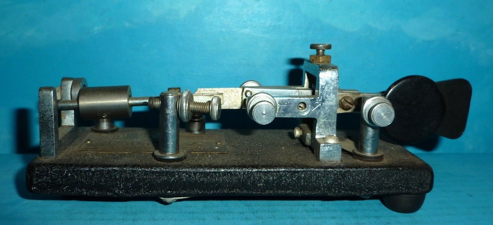 1944 Vibroplex Telegraph Key Bug #4 Blue Racer Small Base | eBay