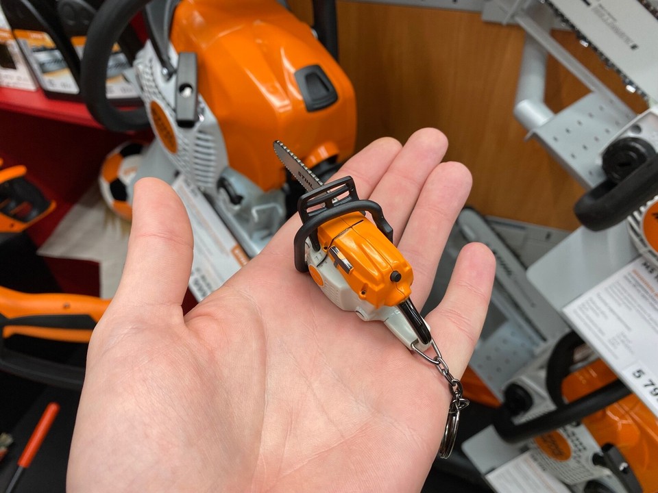 Stihl Chainsaw Key Ring Keychain Battery Operated with Saw Sound 0420 ...