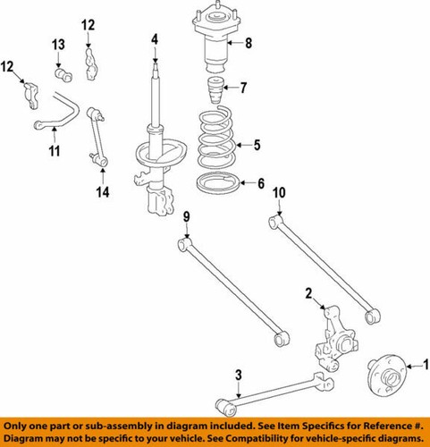 48780-33070 Toyota Rod assy, strut, rear rh 4878033070, New Genuine OEM ...
