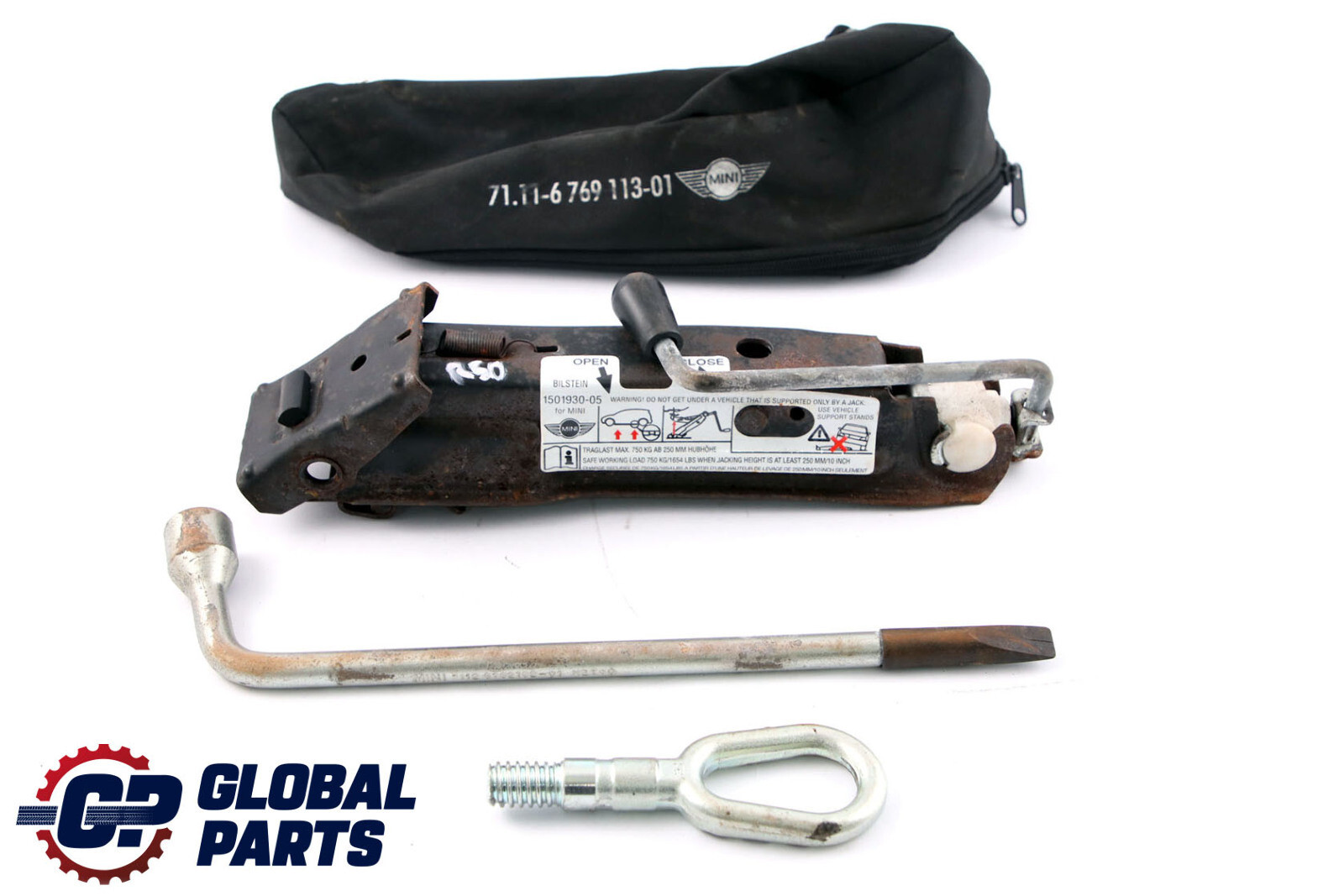 Mini Cooper R50 Lifting Jack Chock Spanner Pouch Tool Kit Set 6769113 ...