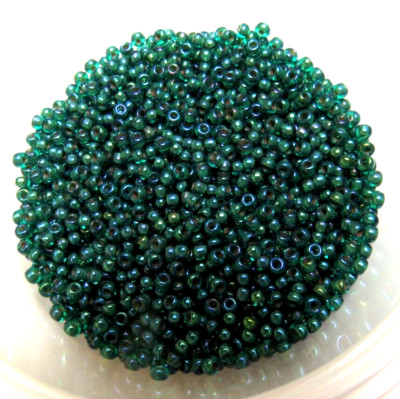 11/0 LOOSE ~ TRANS EMERALD GREEN ~ 20 GRAMS ~ GLASS SEED BEADS | eBay