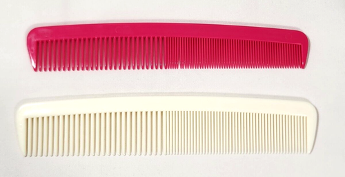 Lot of 2 vintage GOODY Hair dressing COMB white & Pink plastic USA | eBay