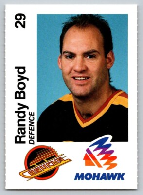 Randy Boyd 1988-89 Vancouver Canucks Mohawk | eBay
