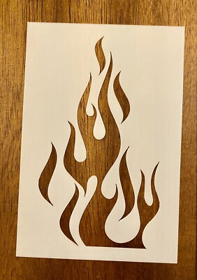 Fire Flames Reusable 10 MIL Laser Cut Mylar Stencil Painting Art ...