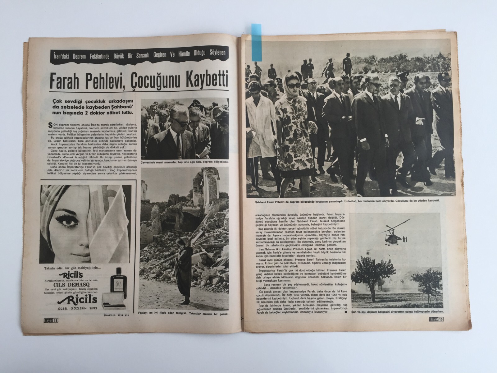 HAYAT TURKISH Magazine, Merle Cover, Iranian Shah Reza Pahlavi News ...
