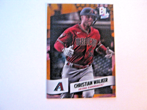 Christian Walker 2024 Topps Big League Electric Orange Foil Parallel ...