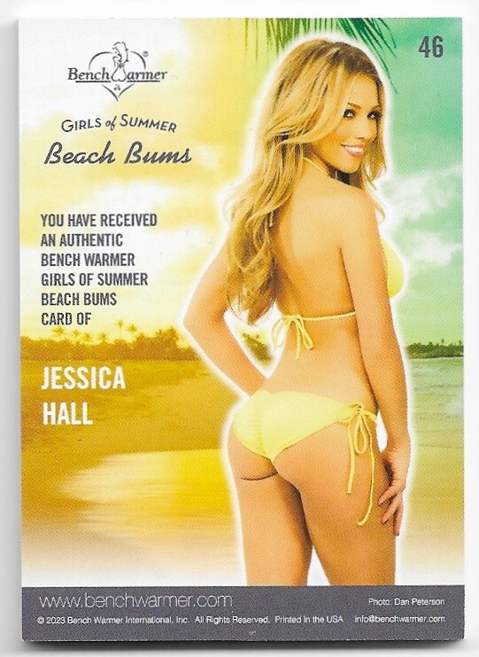 2025 BENCHWARMER GIRLS OF SUMMER JESSICA HALL BEACH BUMS BUTT CARD # 46 /10 HOT! | eBay