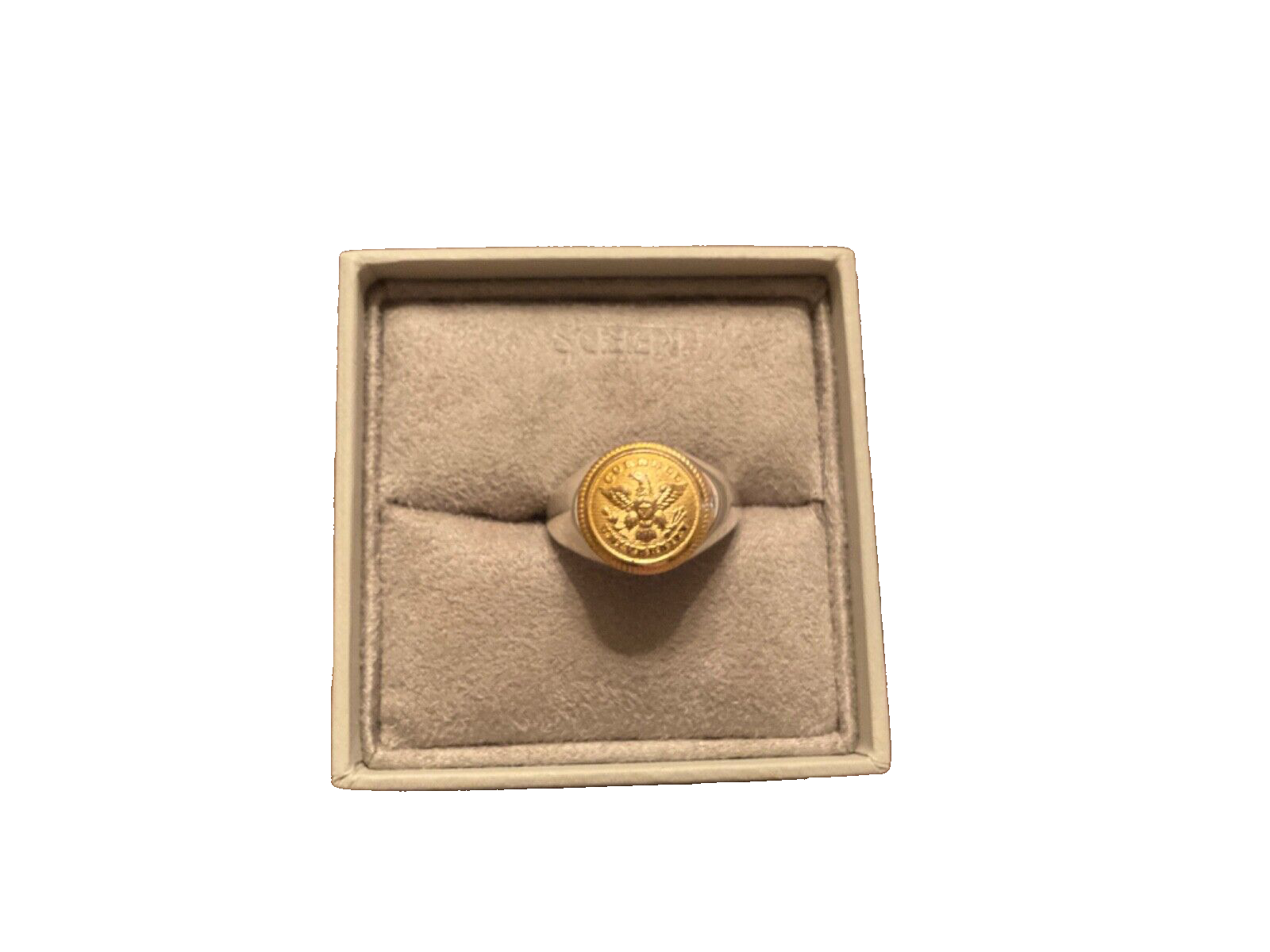 14K Gold Filled CORNELL UNIVERSITY Seal on Sterling Silver Signet Ring ...