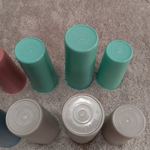 Vtg 80s Tupperware Pastel Bell Tumbler Drinking Cups #107 #115 #116 Set ...