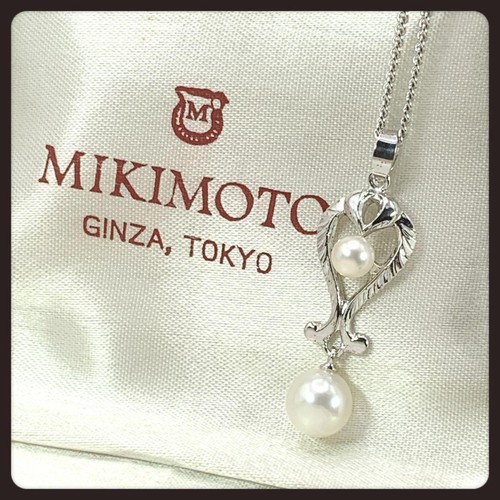 Mikimoto Pearl Necklace Genuine Silver with Akoya Pearls, Elegant Design | eBay
