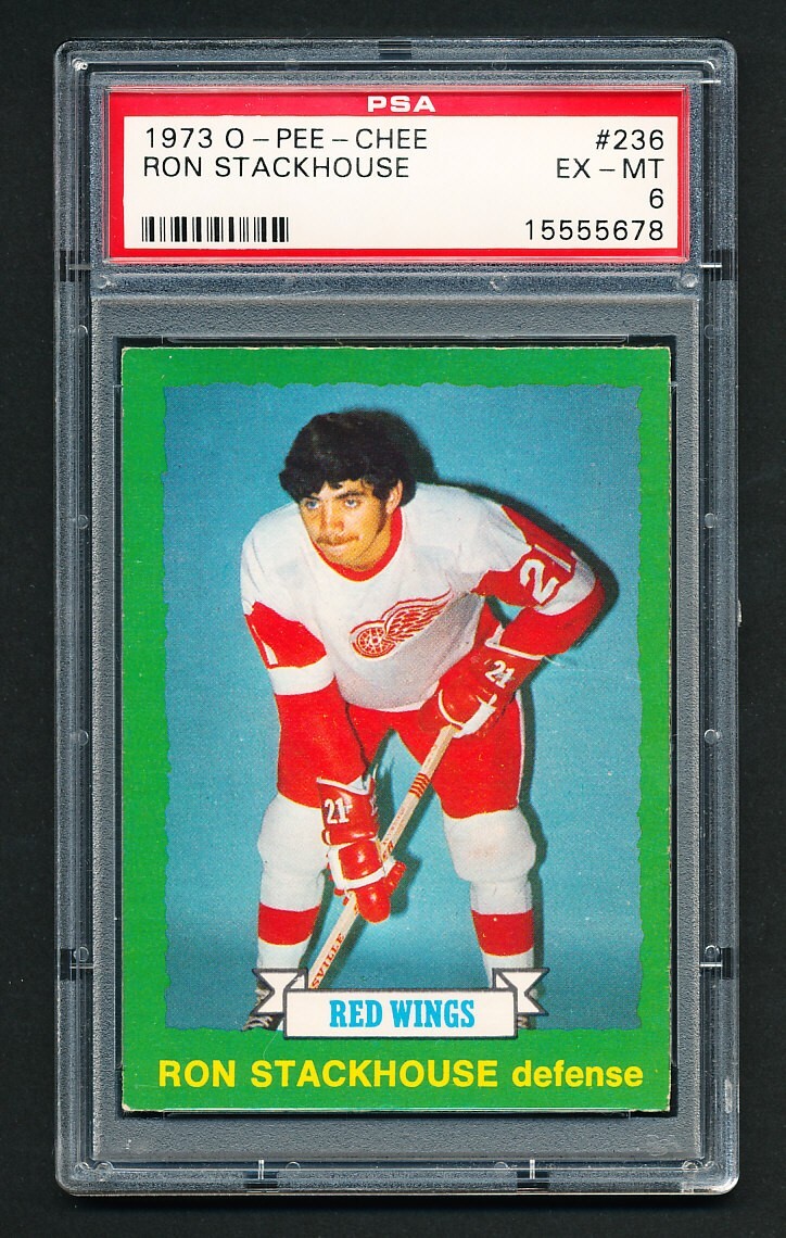 1973 OPC HOCKEY 236 RON STACKHOUSE RED WINGS PSA 6 EXCELLENT-MINT | eBay