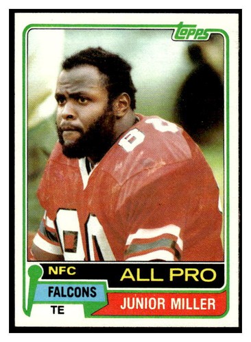 1981 Topps #180 Junior Miller Atlanta Falcons Rookie Excellent | eBay