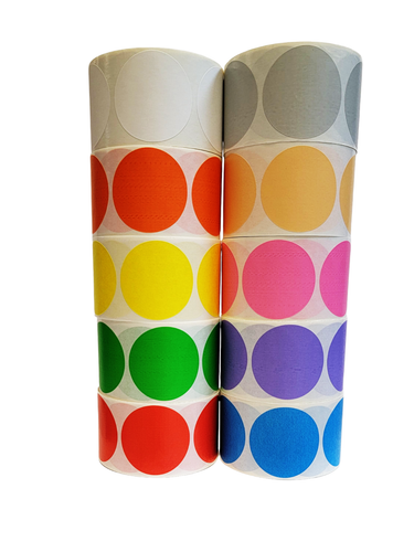 2" Round LAV Direct Thermal Labels Adhesive Stickers (2) Rolls of 750 ...