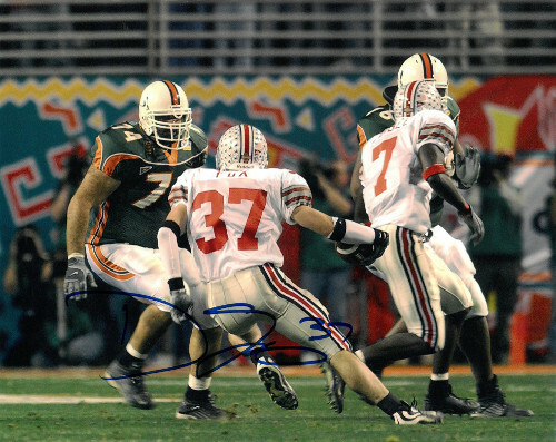 Dustin Fox signed Ohio State Buckeyes 8X10 Photo #37 (horizontal vs ...