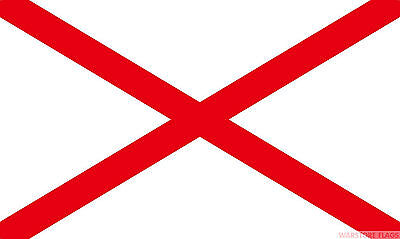St. PATRICKS CROSS Mini Flagge 9" x 6" 22cm x 15cm Flagge Nordirland ...