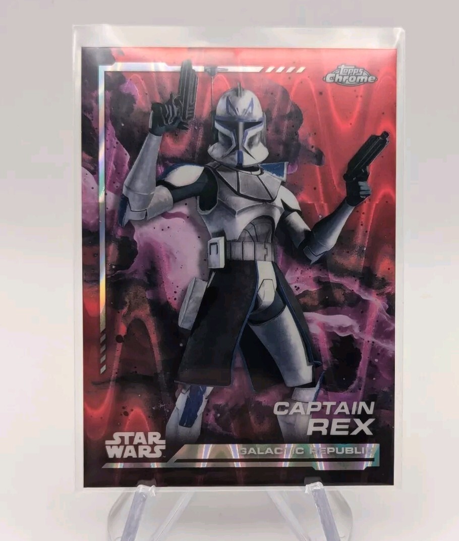 Captain Rex 2024 Topps Chrome Star Wars Red RayWave Refractor SP #137 ...