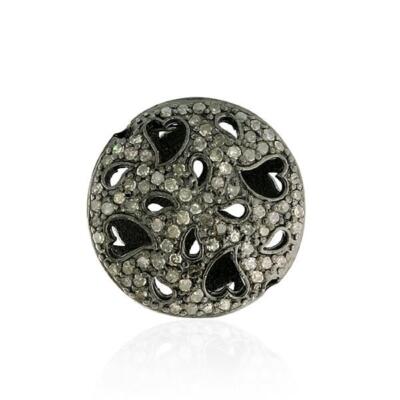 0.79Ct Diamond Oxidized Round Finding 925 Starling Silver | eBay