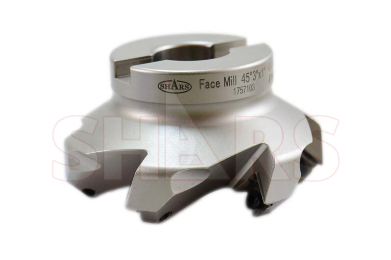 Shars 3" 45 Degree Indexable Face Mill SEHT Inserts With CAT 40 Arbor ...