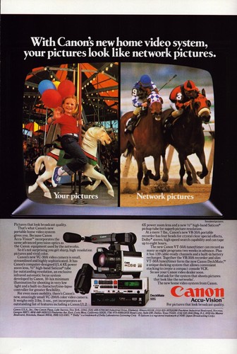 Canon Home Video System Accu-Vision VC-30 Carousel Child Vintage Print ...