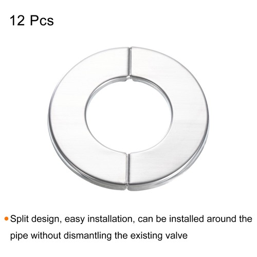 Wall Split Flange 12pcs 201 Stainless Steel Round Escutcheon Plate for ...