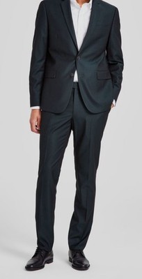 Nick Graham Men's Green Pindot Slim-Fit Jacket Pants 2-Piece Suit Size ...